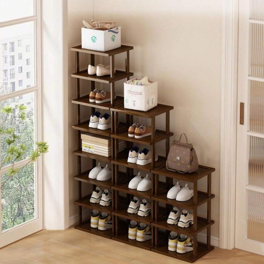 1pc Vertical Shoe Rack - High And Narrow Shoe Rack Storage Rack, A 5 ...