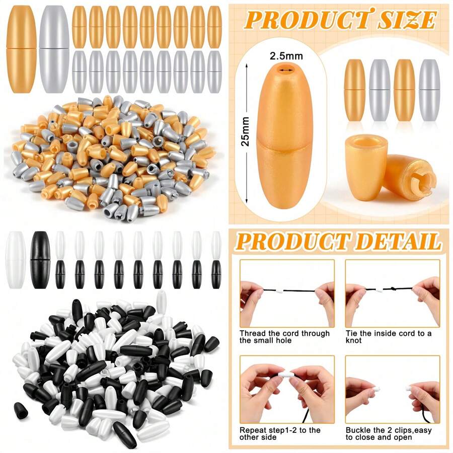 20/100 Sets Breakaway Clasp For Necklaces Plastic Breakaway Clasps ...