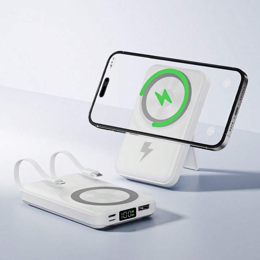 10000mAh Magnetic Wireless Power Bank – Portable Fast-Charging Battery ...