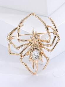 Elegant Alloy Smooth Spider Brooch, Fashion Personalized Lapel Pin For ...