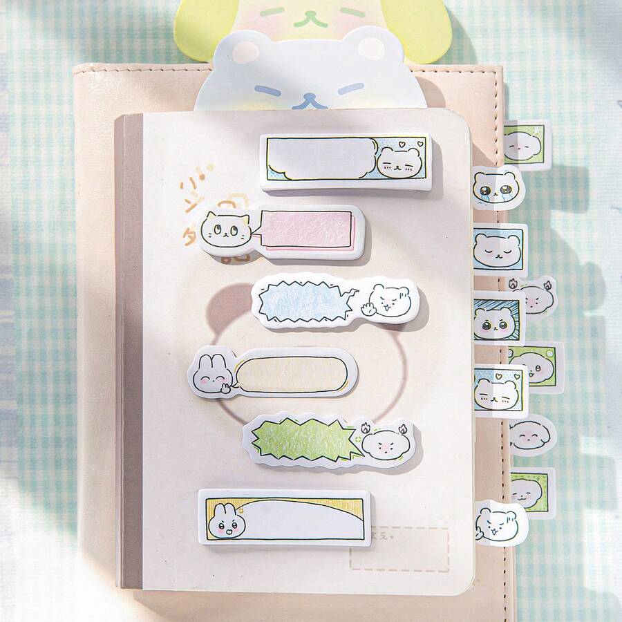 160pcs/Book Cute Cartoon Animal Pattern Memo Stickers, Decorative ...