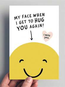 1pc Warm Hug Greeting Card With Envelope Miss You Card For Best Friend ...