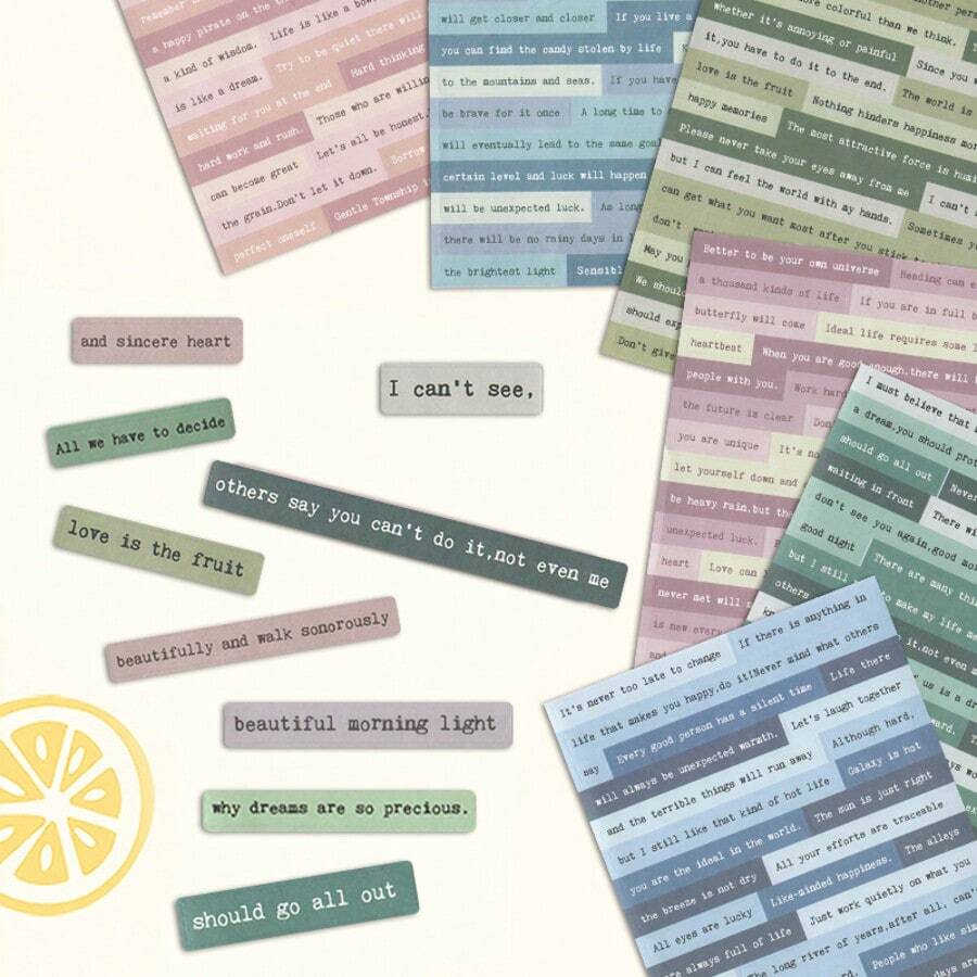 6sheets/Pack Small Talk Stickers, Inspirational Quote Stickers For ...