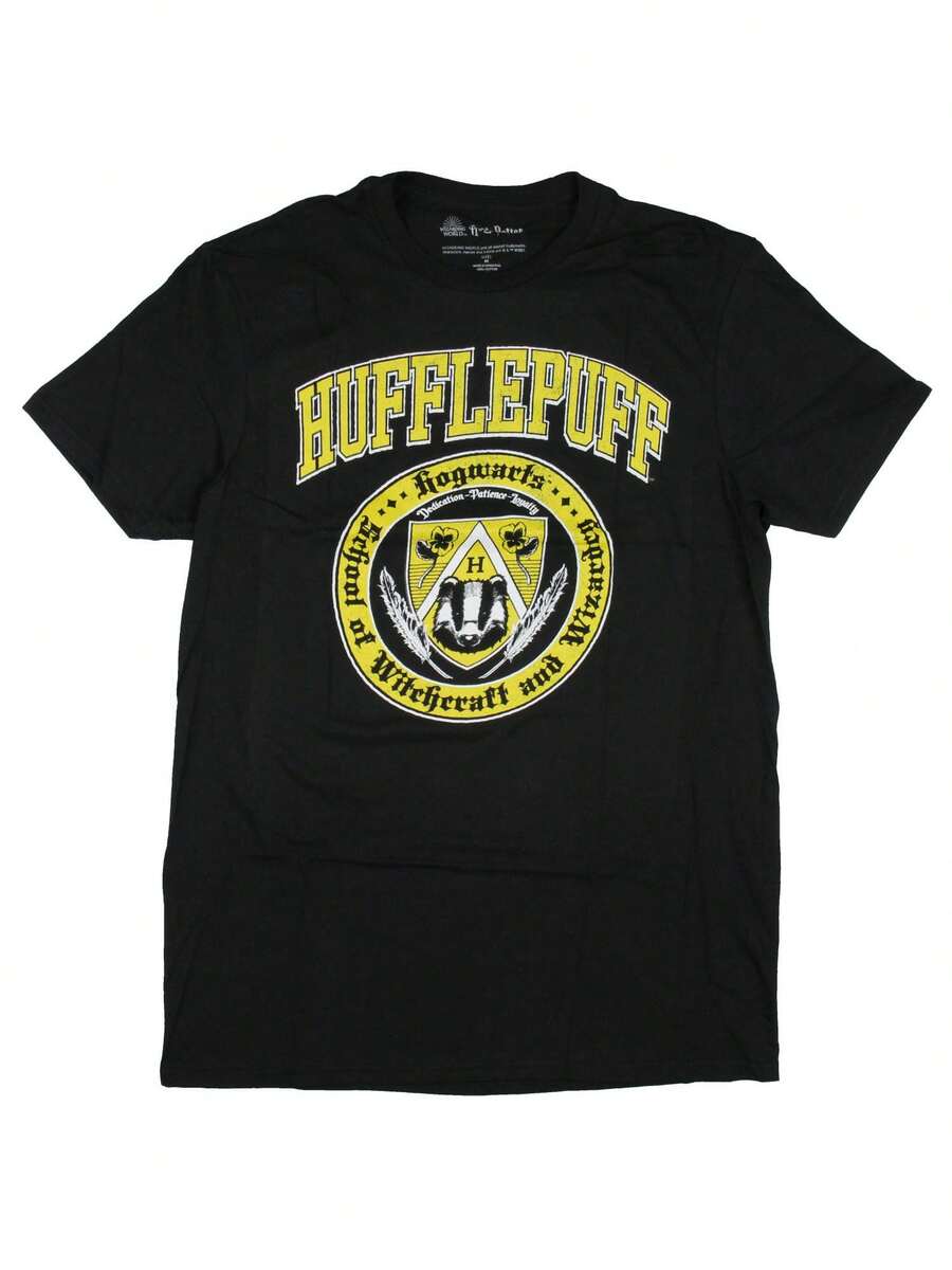 WB Harry Potter Men's Hufflepuff Dedication Patience Loyalty Adult T-Shirt | SHEIN USA