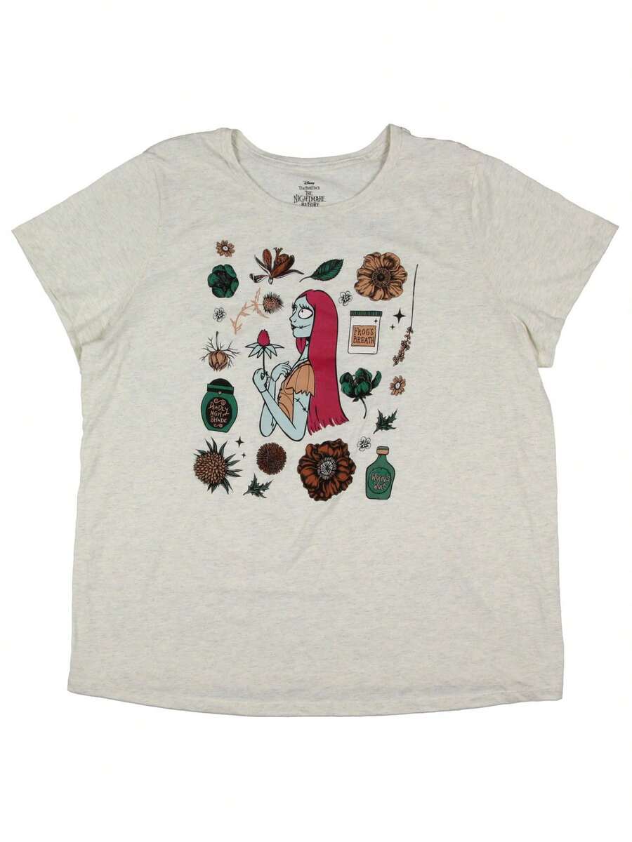 The Nightmare Before Christmas Women's Sally Potions Plus Size Adult T ...