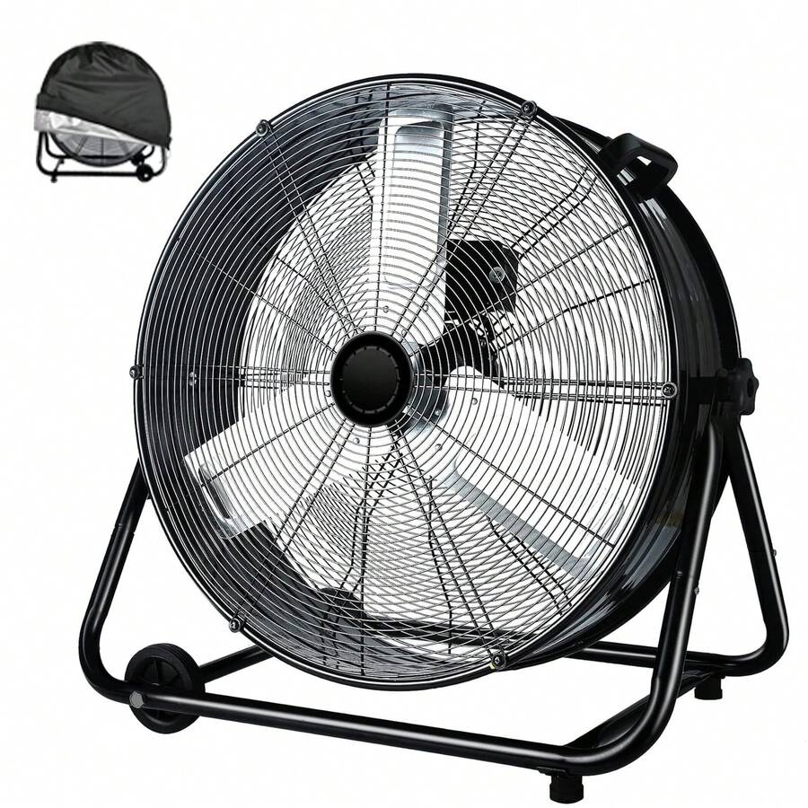 Industrial Fan 24 Inch Heavy Duty Drum 3 Speed 8100 CFM Air Circulation ...