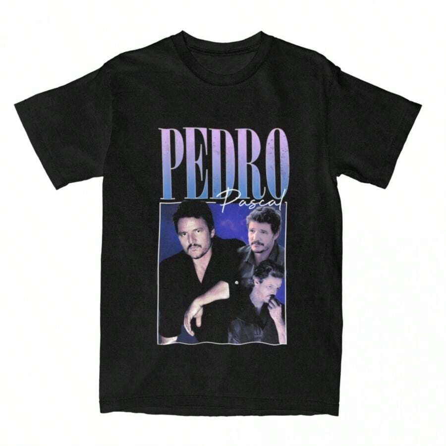 Vintage Bootleg Pedro Pascal T Shirt Women 100 Cotton Unisex Streetwear ...