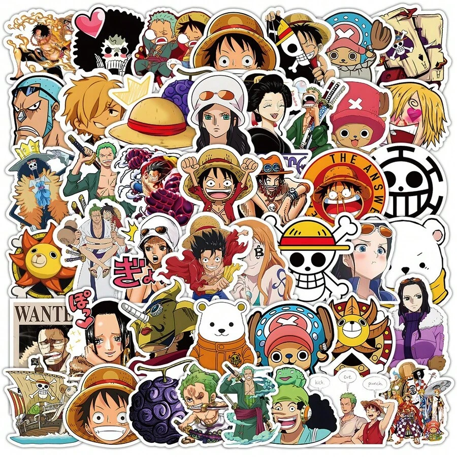 ONE PIECE 50PCS Japan Anime One Piece Toy Sticker Notebook Motorcycle ...