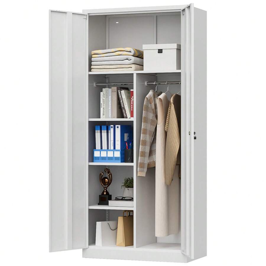 Metal Wardrobe Cabinets With Lock,Clothing Locker Storage Cabinets Home ...