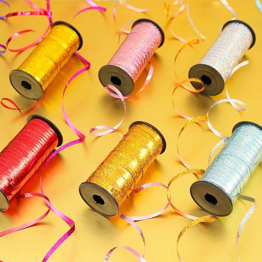 100 Yards Laser Balloon Ribbon, Cake String Balloon Tie Cord, 0.5 Cm ...