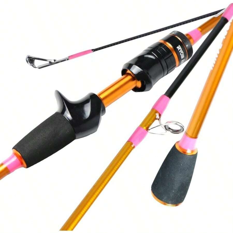 Ultralight Fishing Rod 2-Piece 6ft/6.5ft Carbon Fiber Spinning And Casting Pole With EVA Handle ...