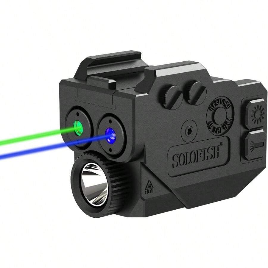 SOLOFISH Pistol Blue Green Laser Sight Flashlight Rechargeable ...