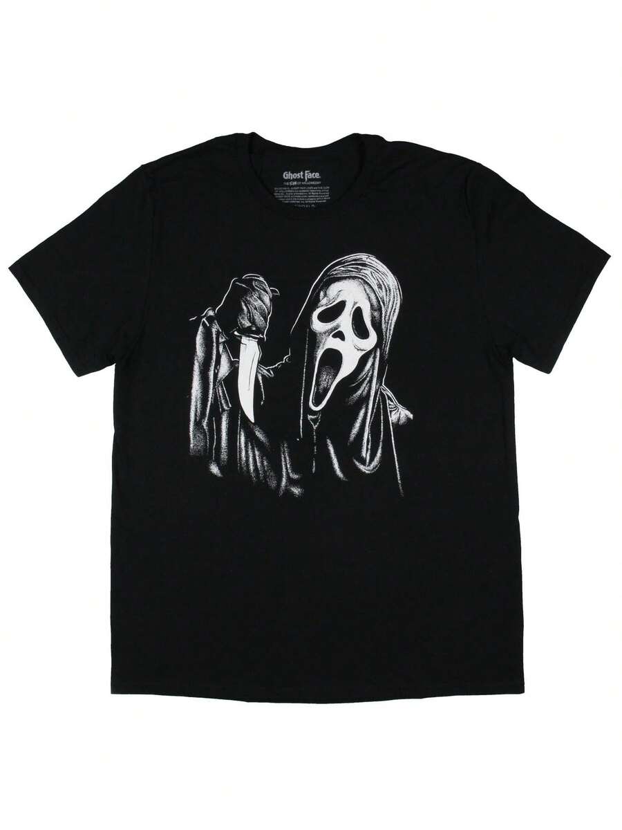 Movie Men's Ghostface Lives Horror Film Graphic Print T-Shirt Adult | SHEIN USA