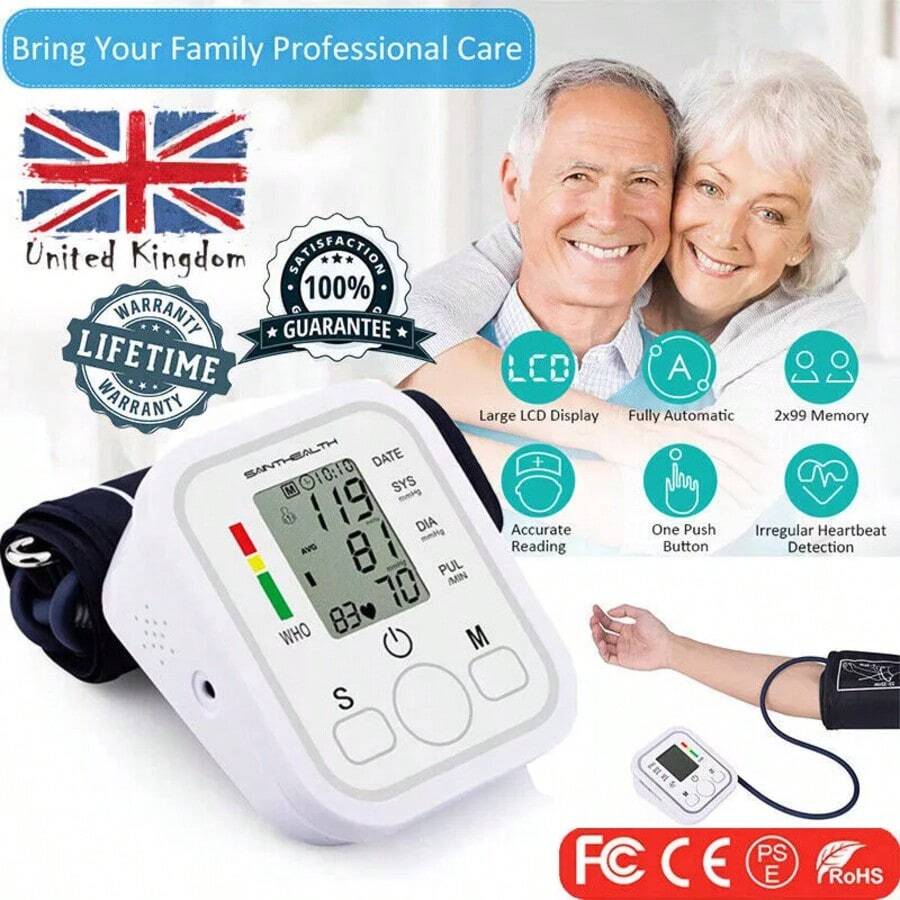 NetHong 2025 Digital Automatic Blood Pressure Monitor Upper Arm BP ...