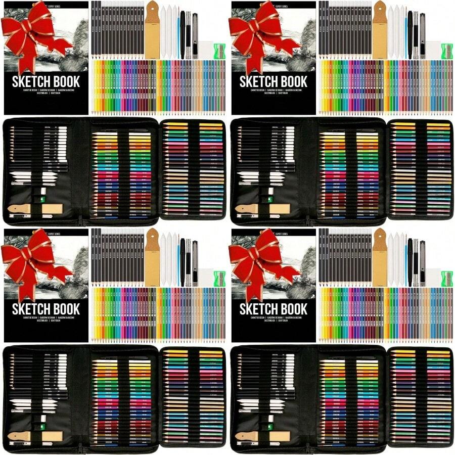 74 Pack Drawing Kit With Drawing Pencils Drawing Set For Sketching Pro ...