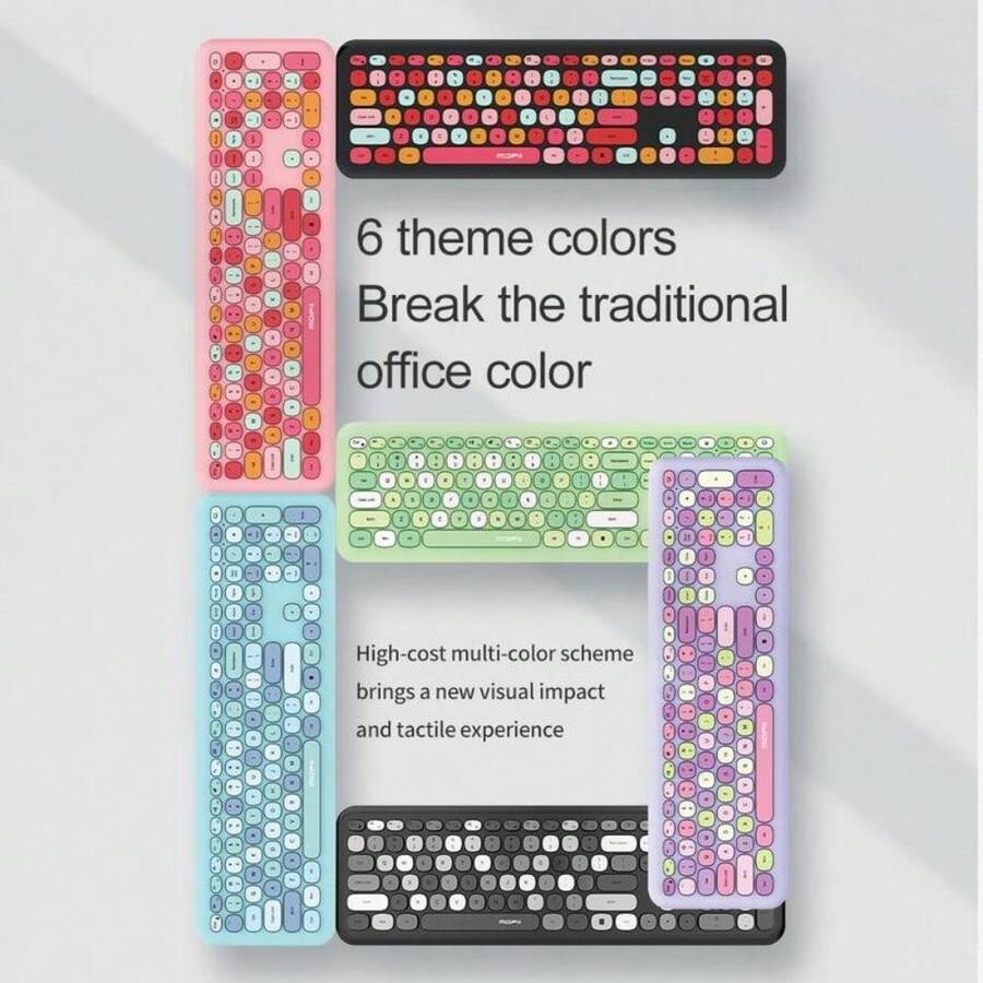 MOFii Chic Wireless Keyboard & Mouse Combo, Ultra-Quiet Design For ...