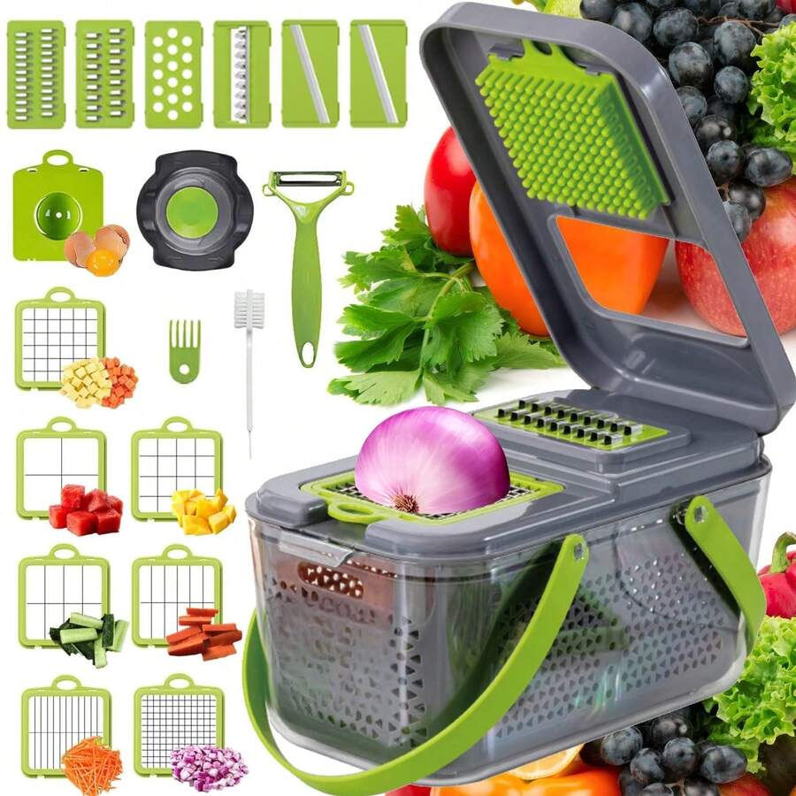 Vegetable Chopper,Senbowe Multifunctional 13-In-1 Food Choppers Onion ...