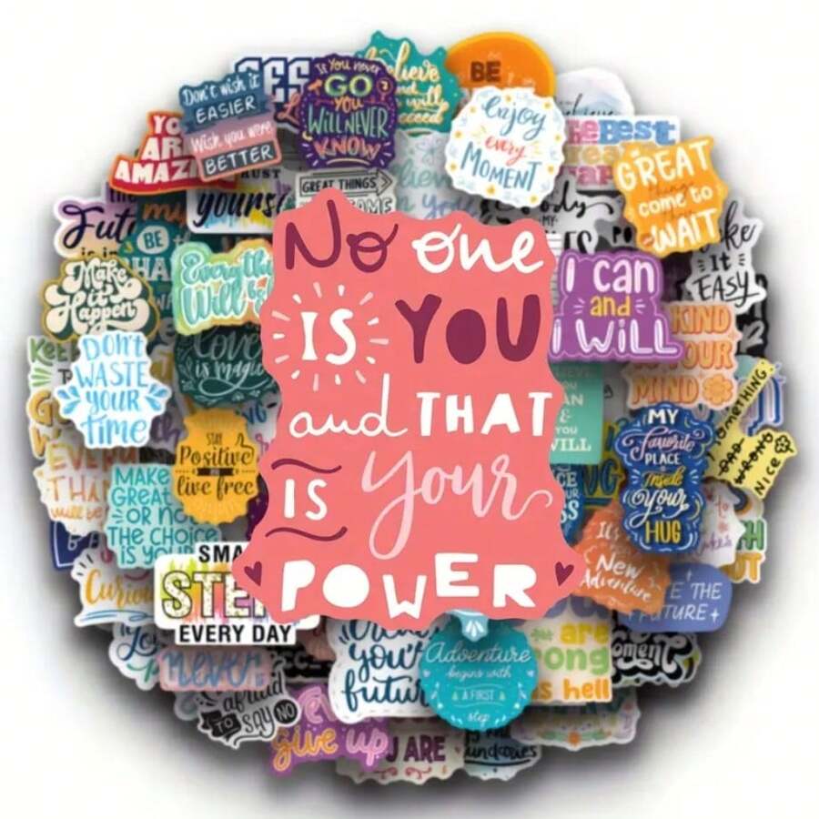 100pcs/Set Motivational Quote Stickers, Inspiring Text Stickers ...