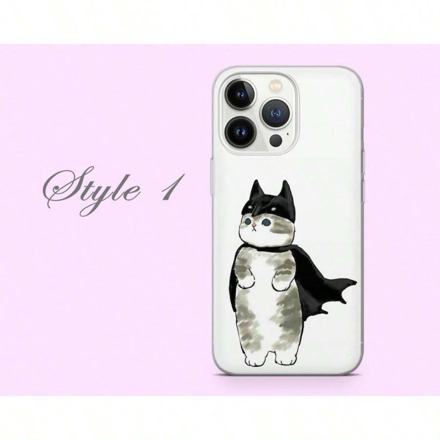 Cat Meow Cute Mascot Kitty Funny Cartoon Art Phone Case | SHEIN USA