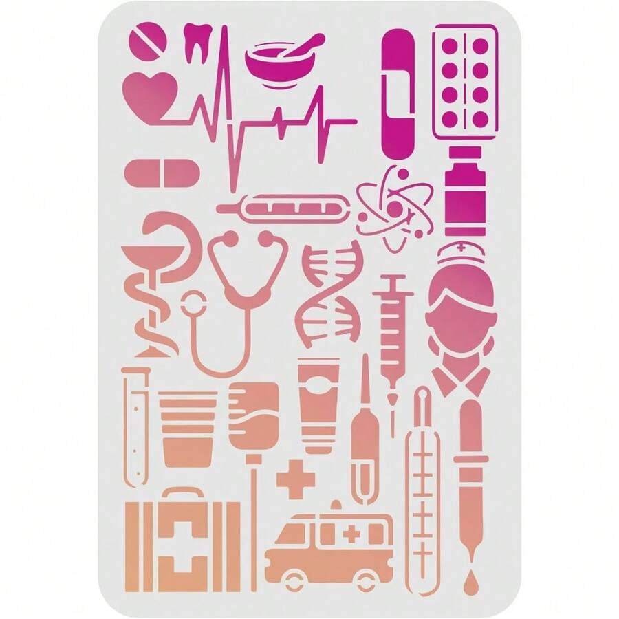 Medical Symbols Stencils 11.6x8.3 Inch International Nurses Day ...