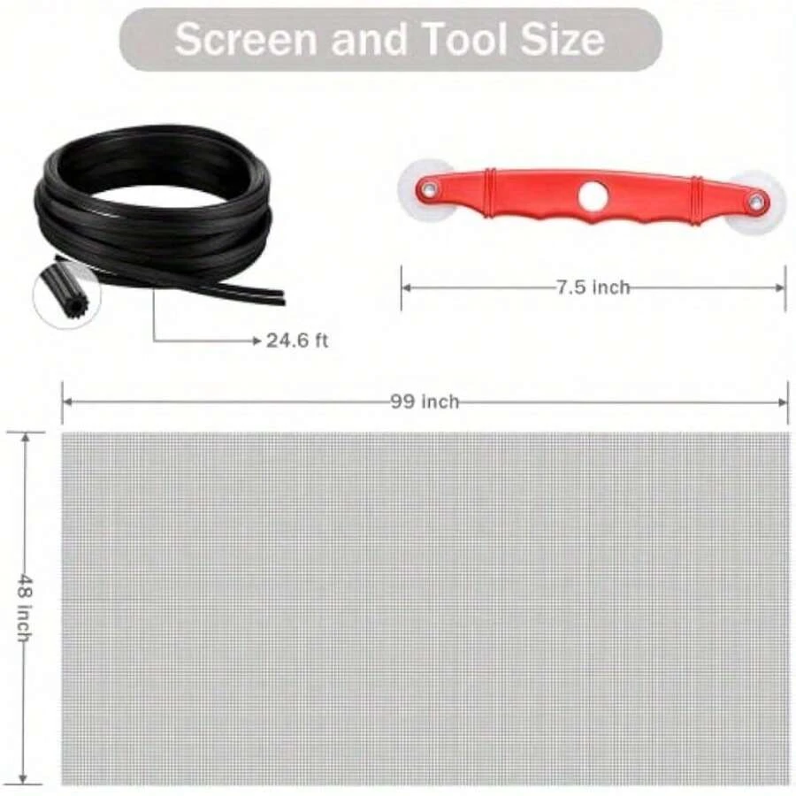 Local Warehouse-With Rolling Tool And Screen Retainer Spline DIY ...