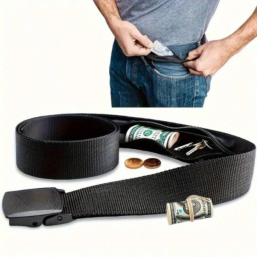 Anti-Theft Travel Belt – Hidden Money Pocket With Lightweight Plastic ...