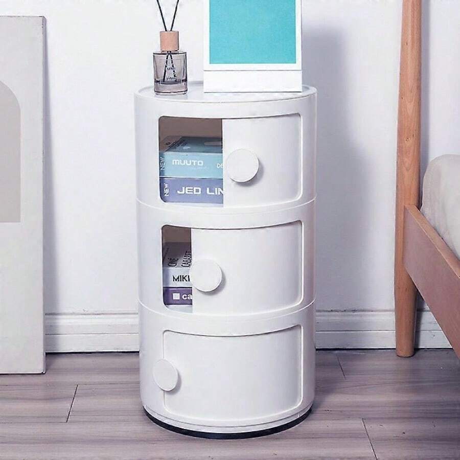 Storage Drawer Unit 3 Drawer Round Storage Unit White | SHEIN USA