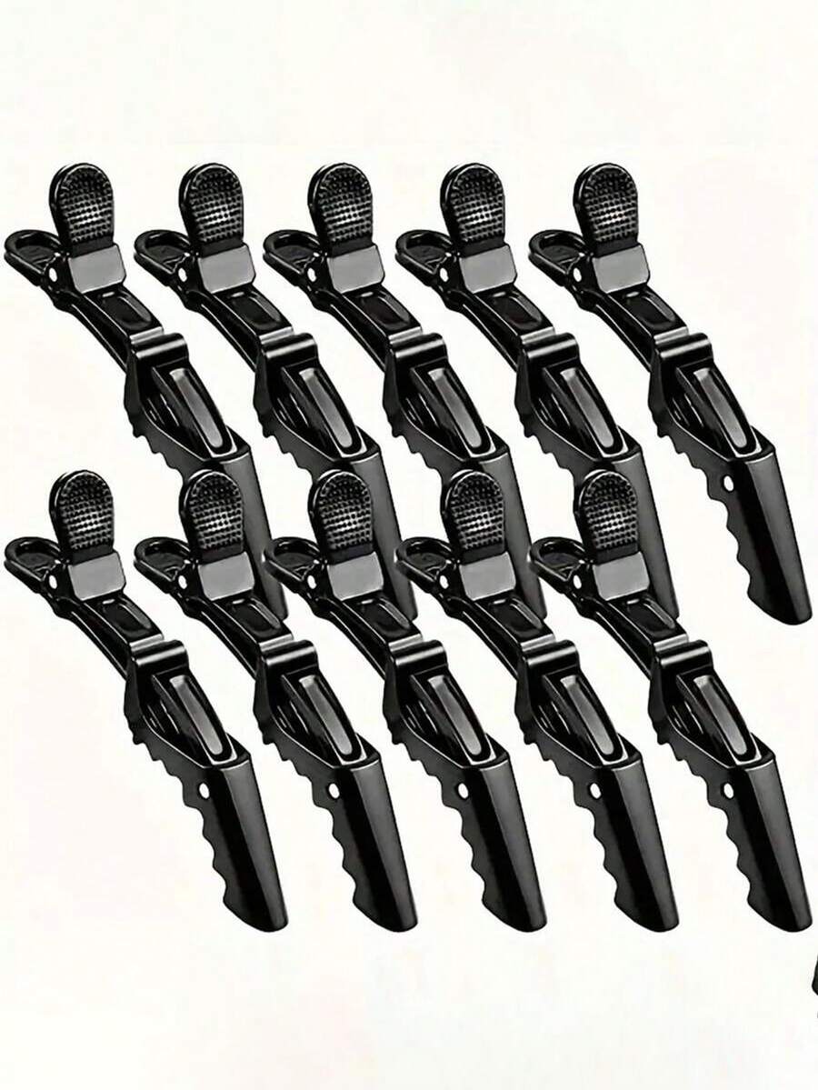 1/6/12Pcs Black&Pink Crocodile Hair Sectioning Clips - Non-Slip Grip ...