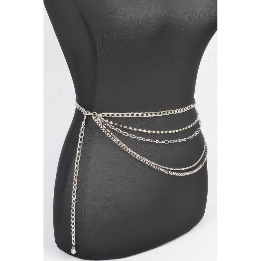 Multi Layered Metal Chain Belt | SHEIN USA