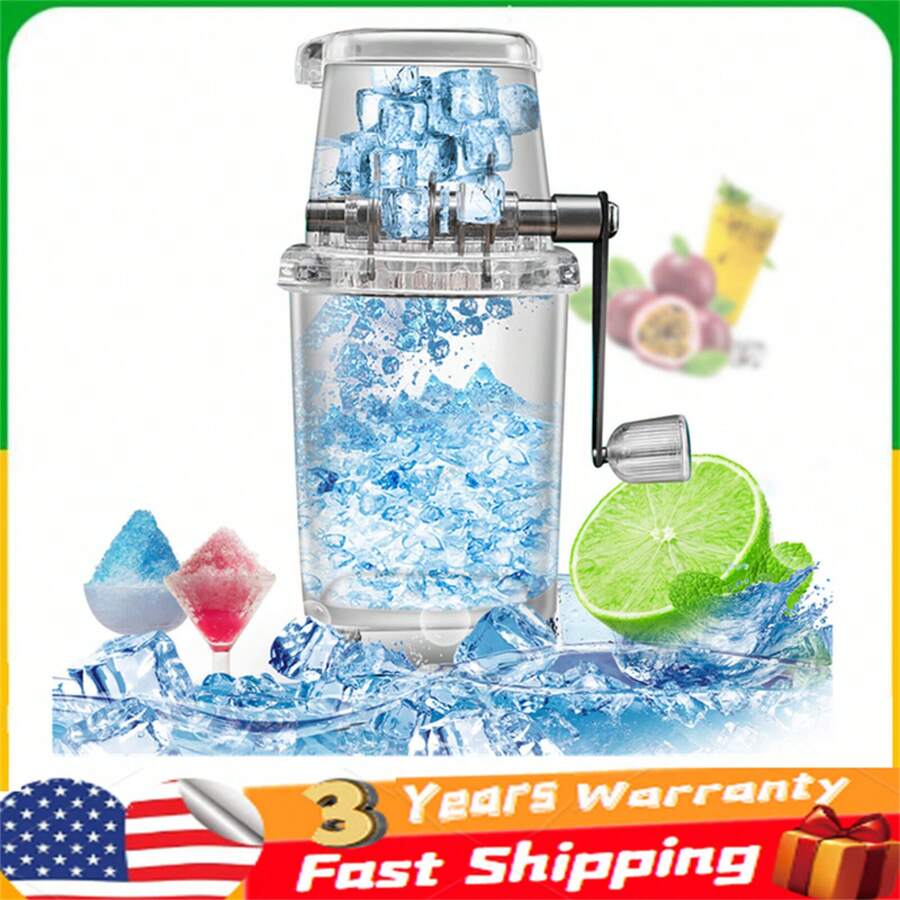 Portable Manual Ice Crusher Shaver For Snow Cones And Shaved Ice ...