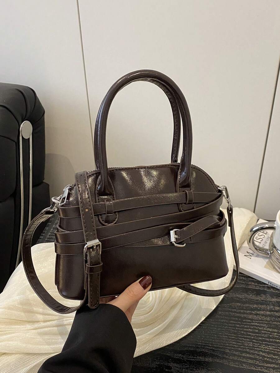 Women's Shell Grid Pattern Handbag | SHEIN USA