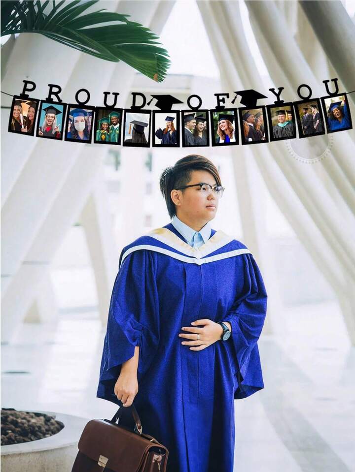 Black Graduation Photo Banner 2025 - Large 10 Feet | Proud Of You ...