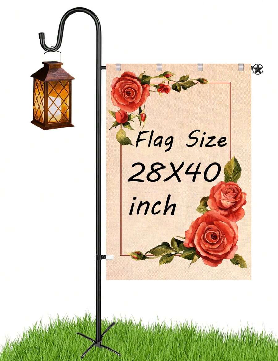 Large Garden Flag Holder Stand Pole For 28 X 40 Flags With Shepherds ...