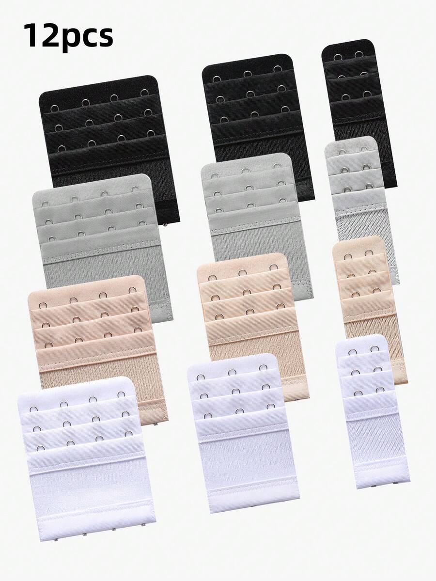 12pcs Bra Strap Extenders With Elastic, 2/3/4 Hooks, Adjustable And ...