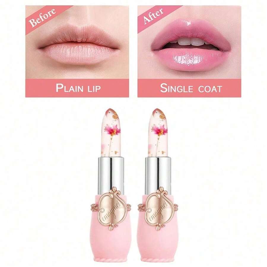 2pcs Warm And Color Changing Dried Flower Lipstick Comes - Moisturizing ...