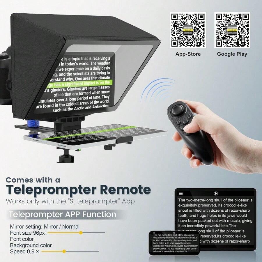 Portable Teleprompter Kit - Mini Teleprompter For Phones & DSLRs With ...