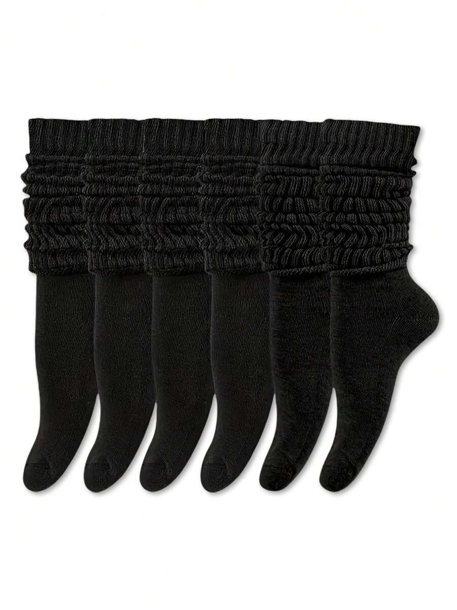 1/3/5/10 Pairs Solid Color Pattern Women Men Boys Girls Couples Sports Socks Mid-Calf Socks Crew ...