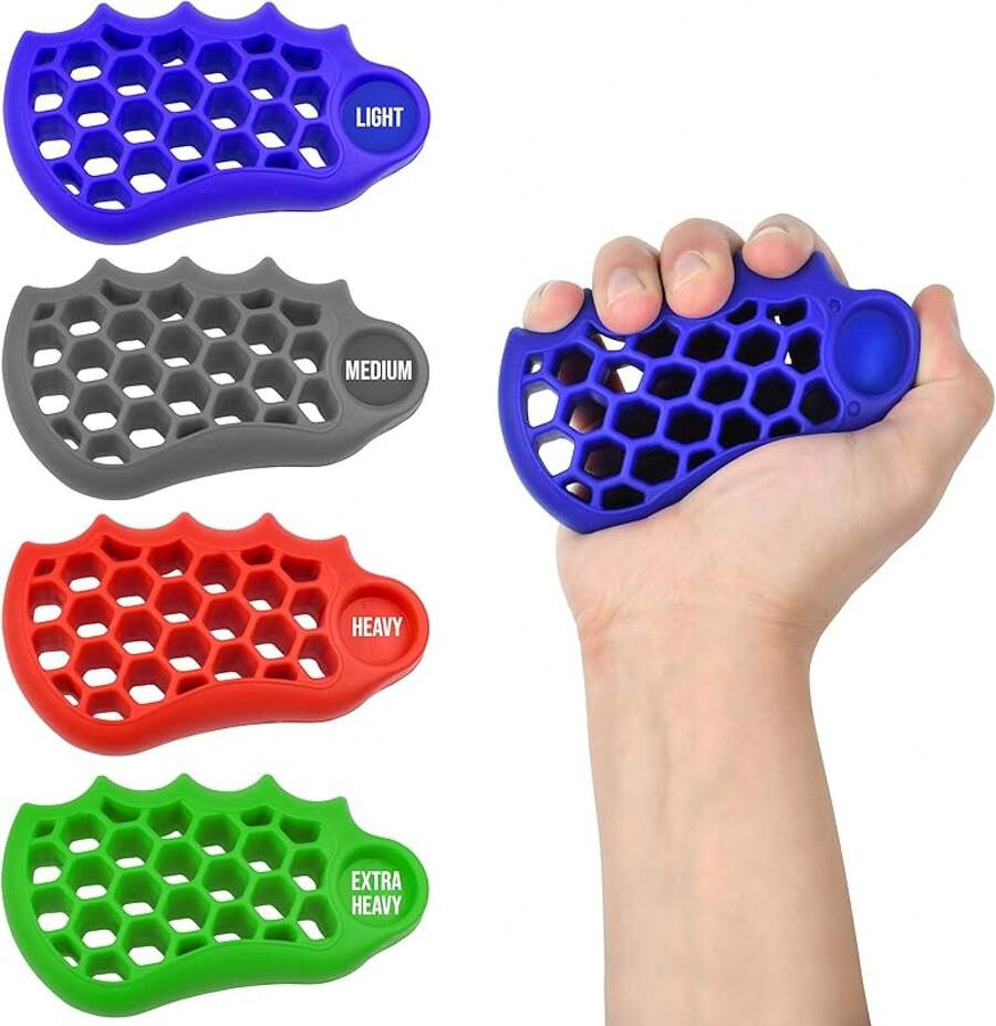 3 Pack - 4 Pack Hand Strengthener Devices Ball Exercisers - 4 Level ...