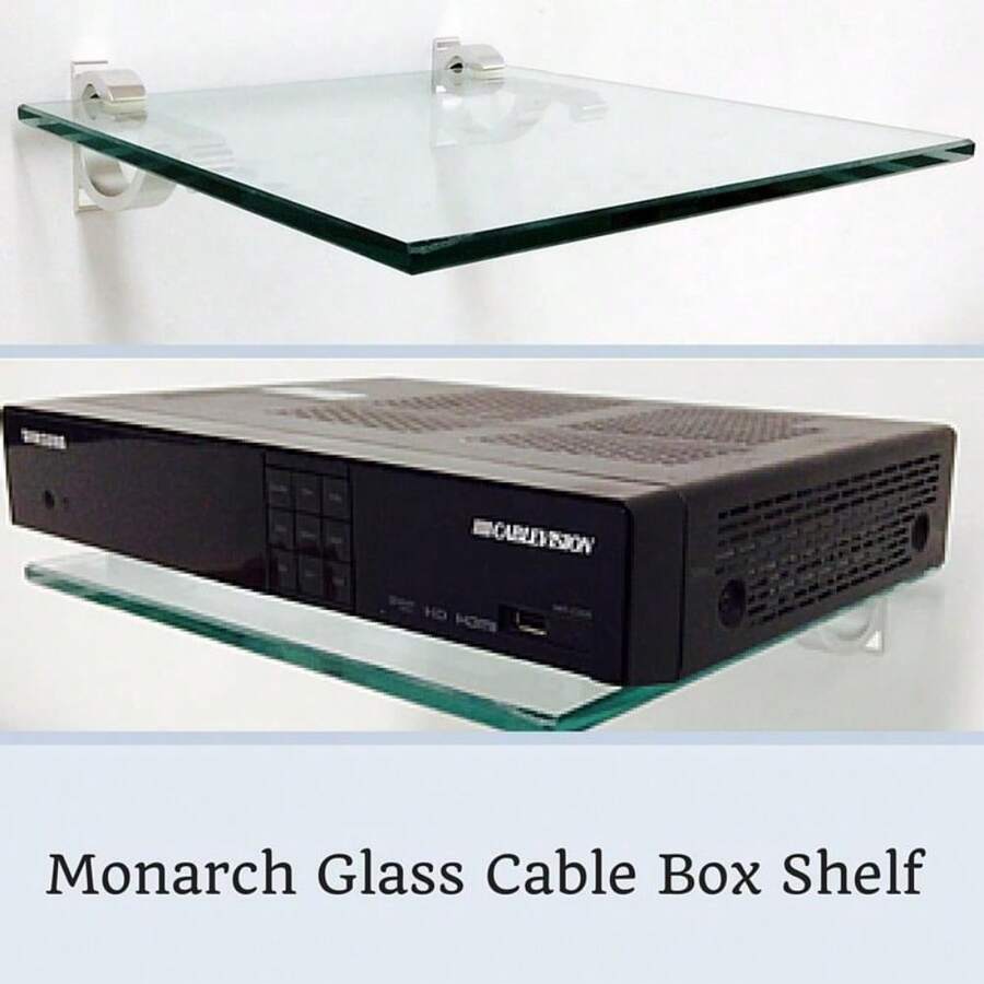 Cable Box Glass Shelf Kit 3/8 Inch Tempered Glass Shelf With Monarch ...