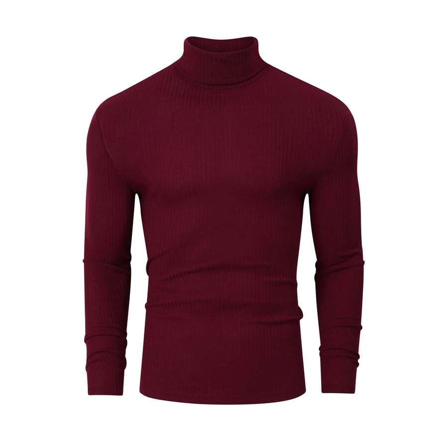 Yesfashion Mens Half Turtleneck Long Sleeve Pullover Basic Designed ...