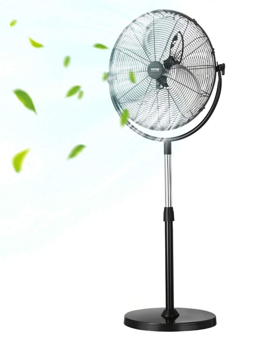 VEVOR 20" Industrial Pedestal Fan 3-Speed Fan 46.9-59.6 Inch Height ...