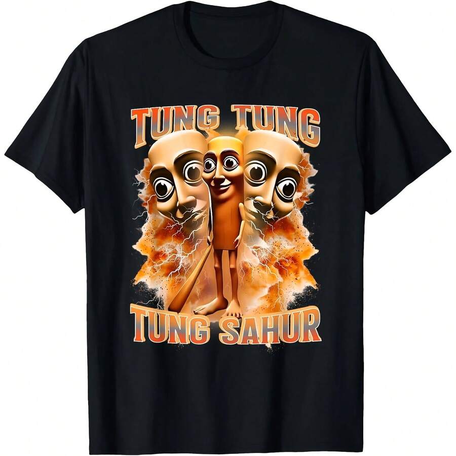 Tung Tung Tung Sahur - Italian Brainrot Funny Baseball Bat T-Shirt Wo ...