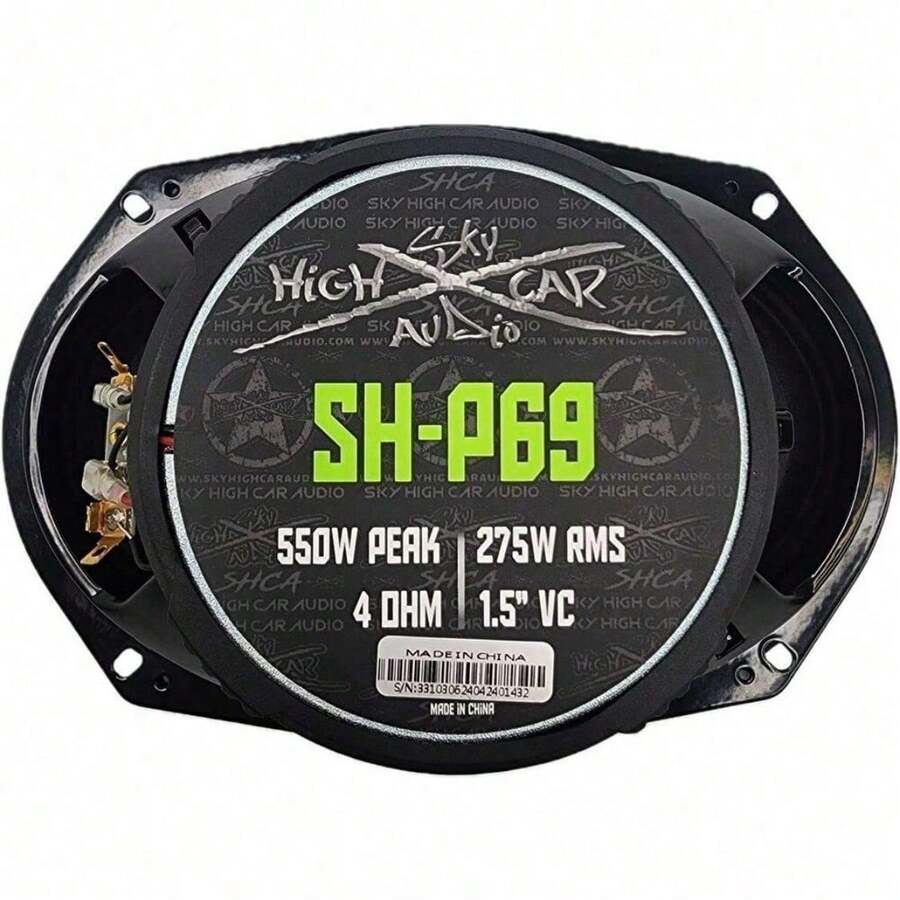 Sky High Car Audio SH-P69 6x9" COAXIAL MID-RANGE LOUDSPEAKER WITH 1 ...