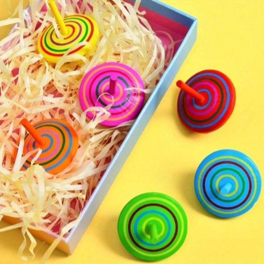 Hand-Turned Rotating Wooden Gyro Toy, Small Plane Rotating Gyro, Small ...