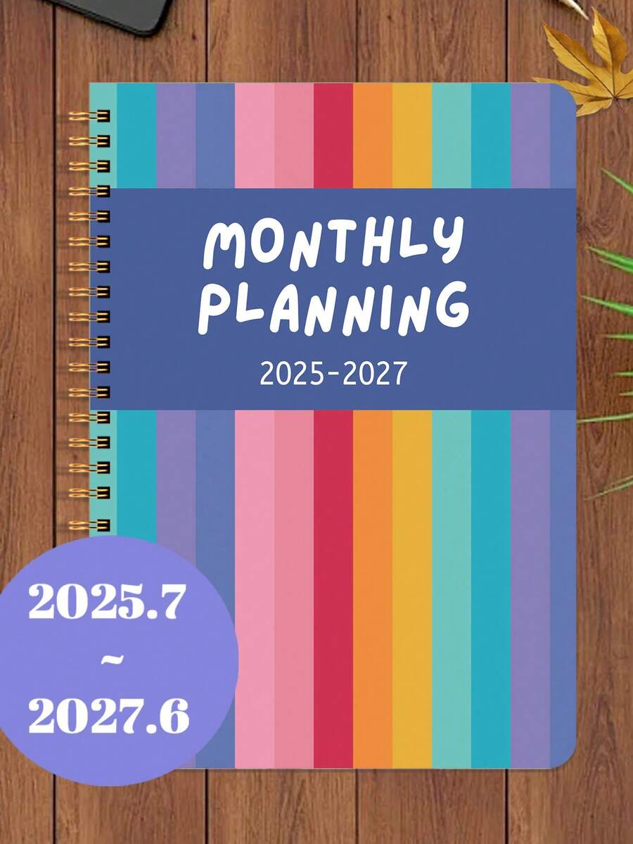 BUBU 1pc Monthly Planner 2025-2027, A5 Minimalist Weekly And Monthly ...