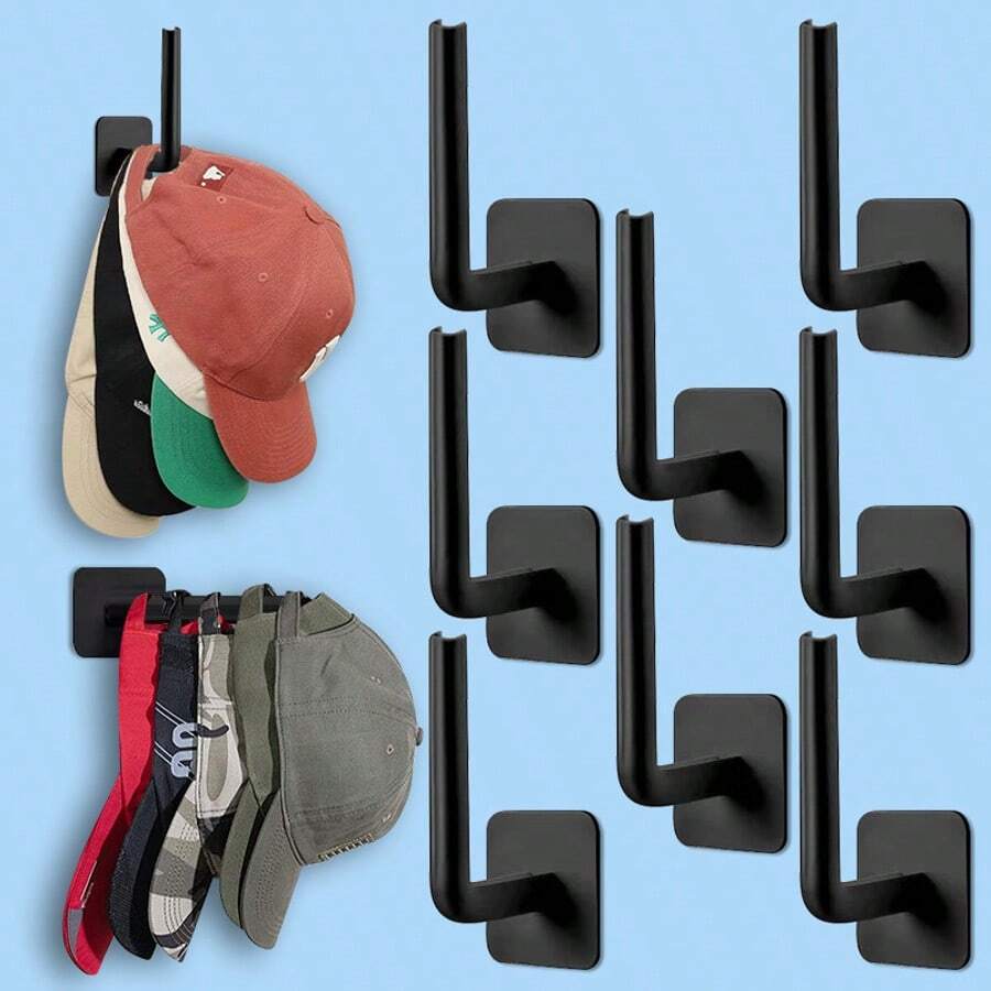 New L-Shaped Hat Hook, Baseball Cap Hook, Coat Hook, Adhesive Hook, No ...