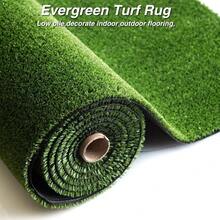 Outdoor Artificial Grass Rug 4FT X 4FT, Green Synthetic Turf Floor Mat ...
