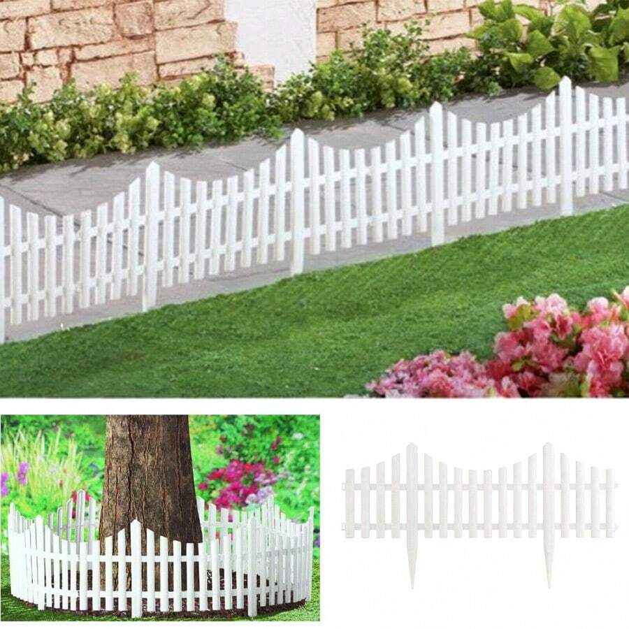 Plastic Garden Fence Panel Landscape Edging Interlocking Border For ...