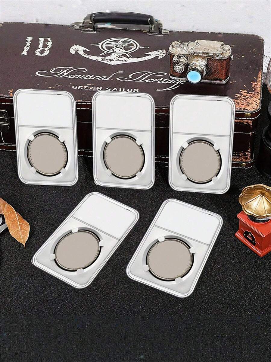 1/10Pcs Transparent Plastic Coin Holder Professional Commemorative Coin ...
