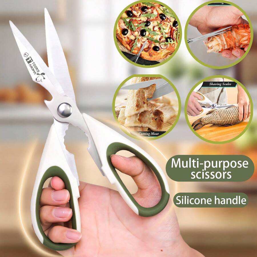 Multi-Functional Stainless Steel Scissors, Heavy Duty Shears, Household Scissors, Kitchen ...